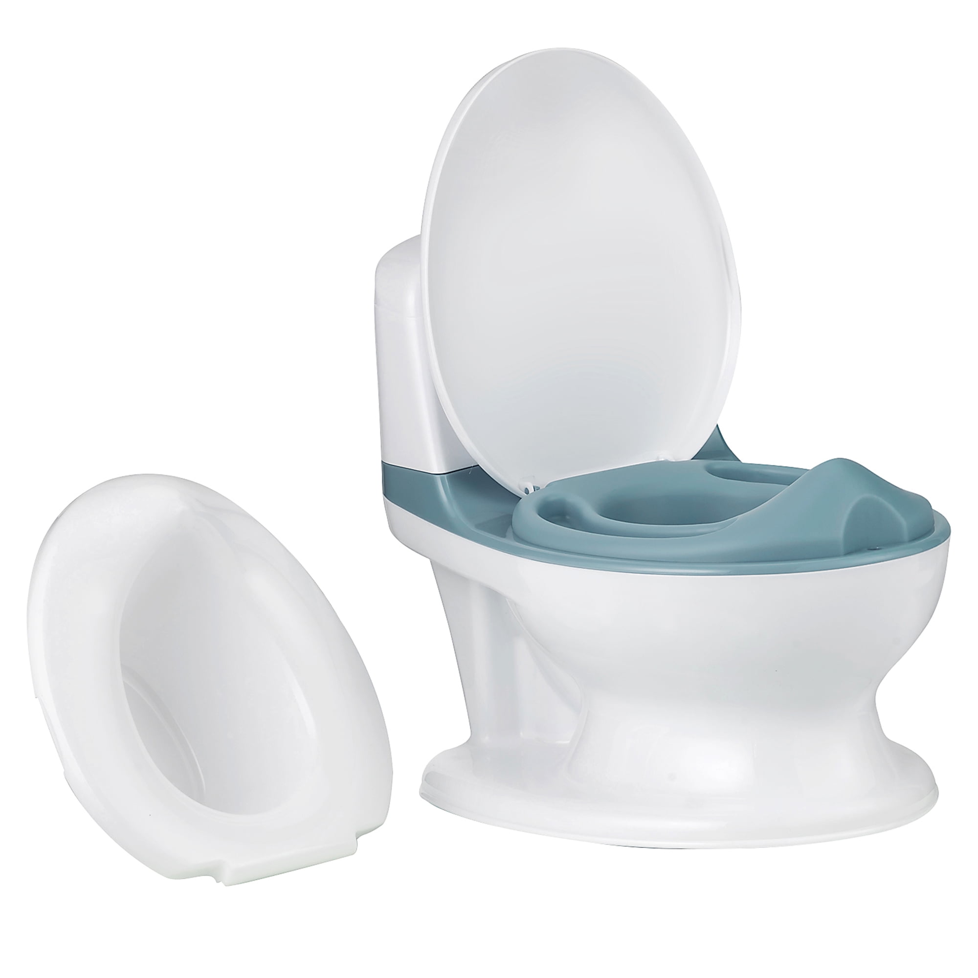 Gymax Kids Toddlers Realistic Potty Training Toilet with Flush Sound ...