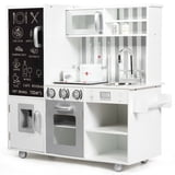 Gymax Toddler's Interactive Wooden Kitchen Playset with Utensils ...