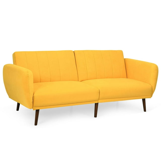 Gymax Modern Sofa Bed Convertible Futon Sofa w/ 3-Level Adjustable ...