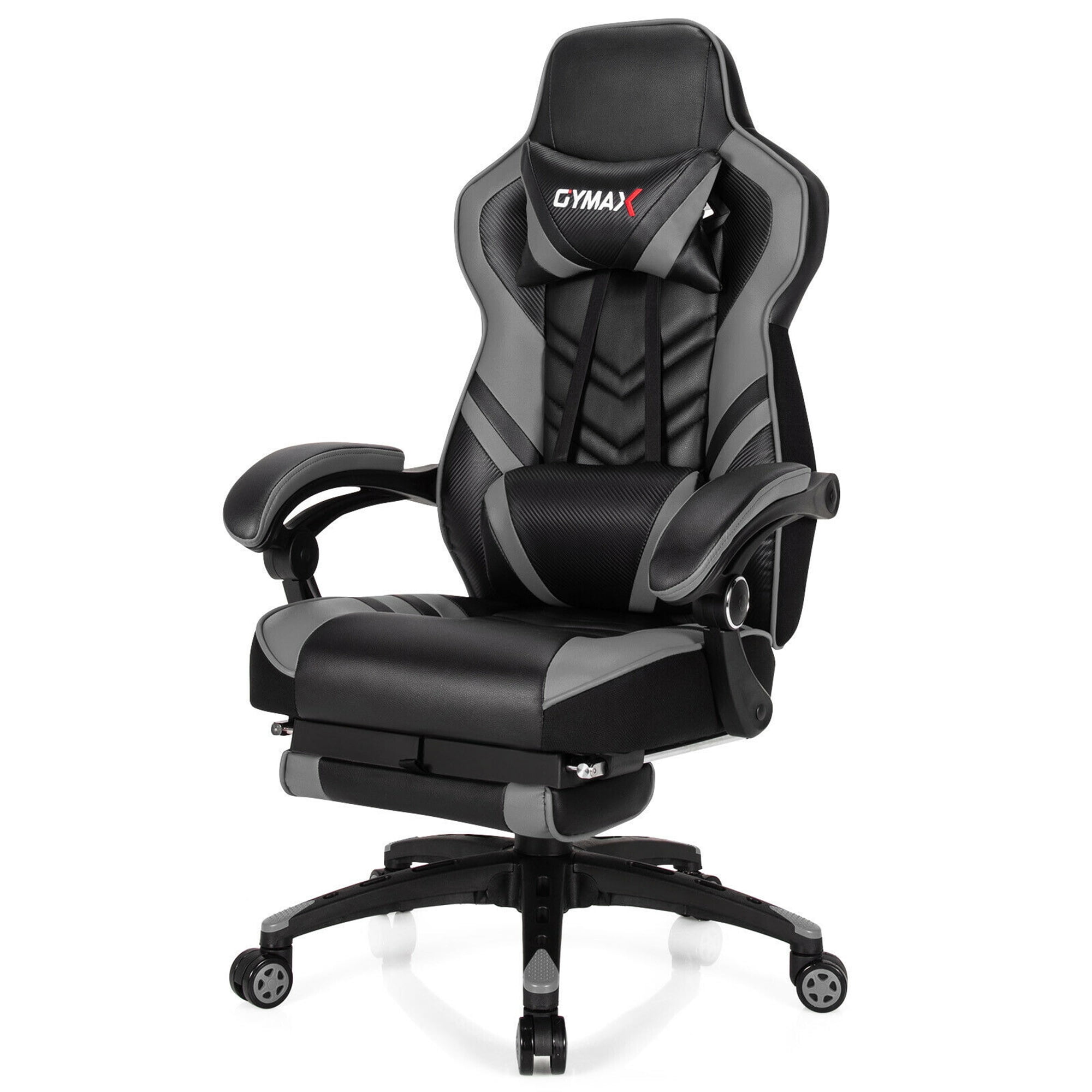 Gymax Office Computer Desk Chair Gaming Chair Adjustable Swivel w ...