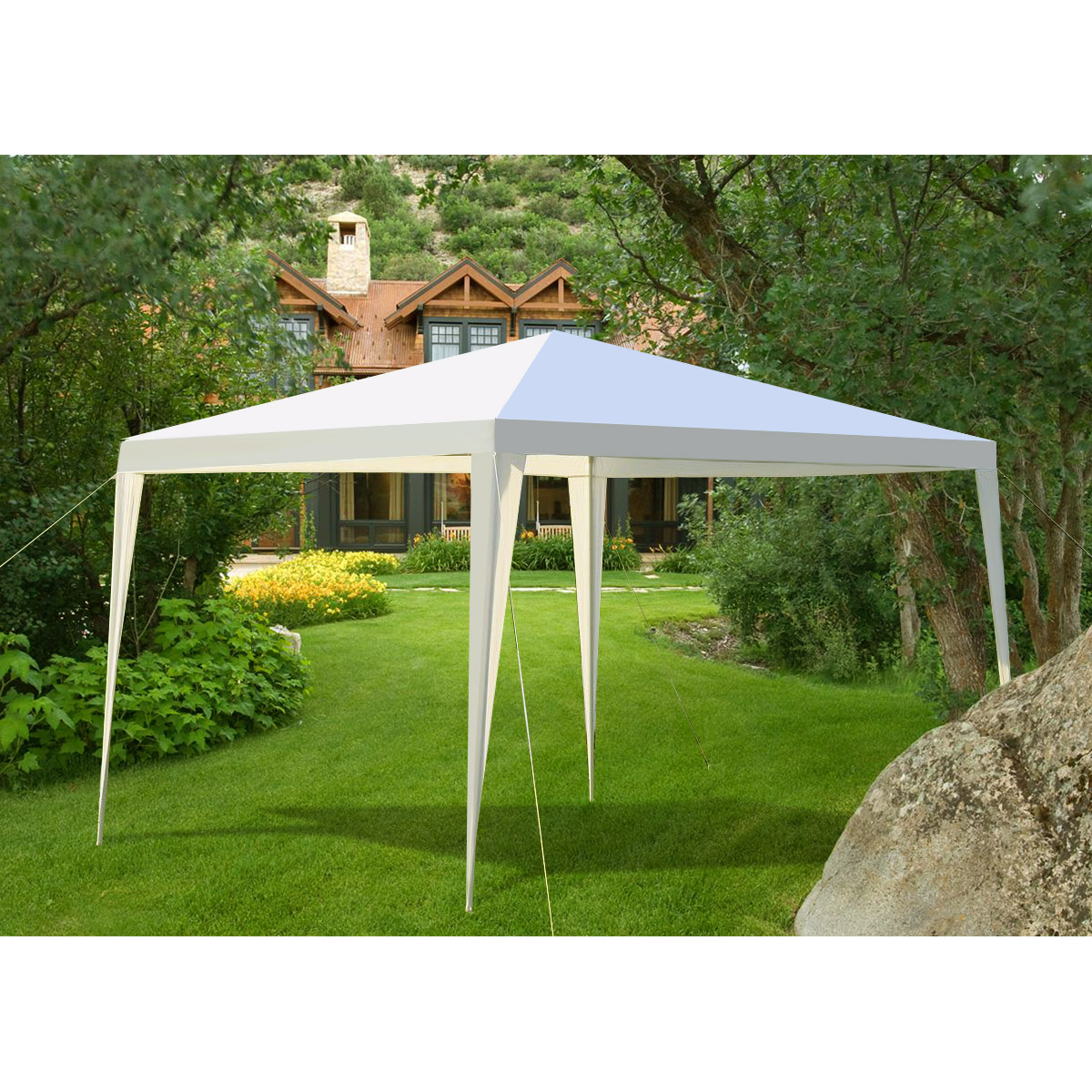 Gymax White Wedding Tent 10'x30'Outdoor Party Canopy Events - Walmart.com