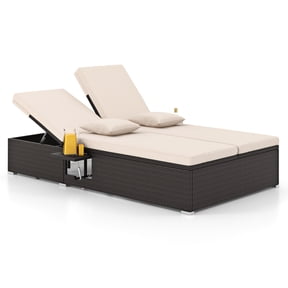 Wicker Daybeds for Patio Garden Outdoor Furniture with Canopy