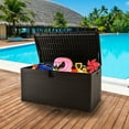 Gymax Patio 120 Gallon Water-proof Deck Box Outdoor Resin Storage Box ...