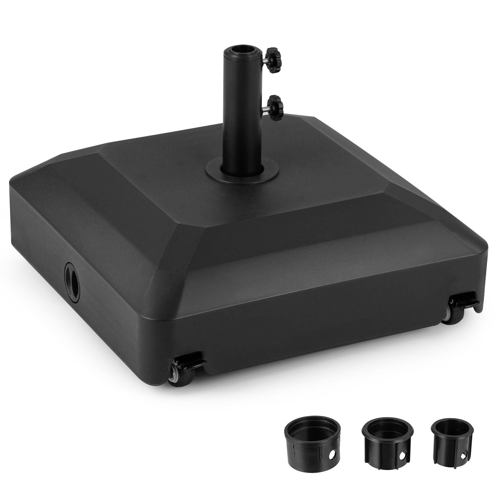 Gymax Patio Umbrella Base w/ WheelsFillable Umbrella Stand w ...