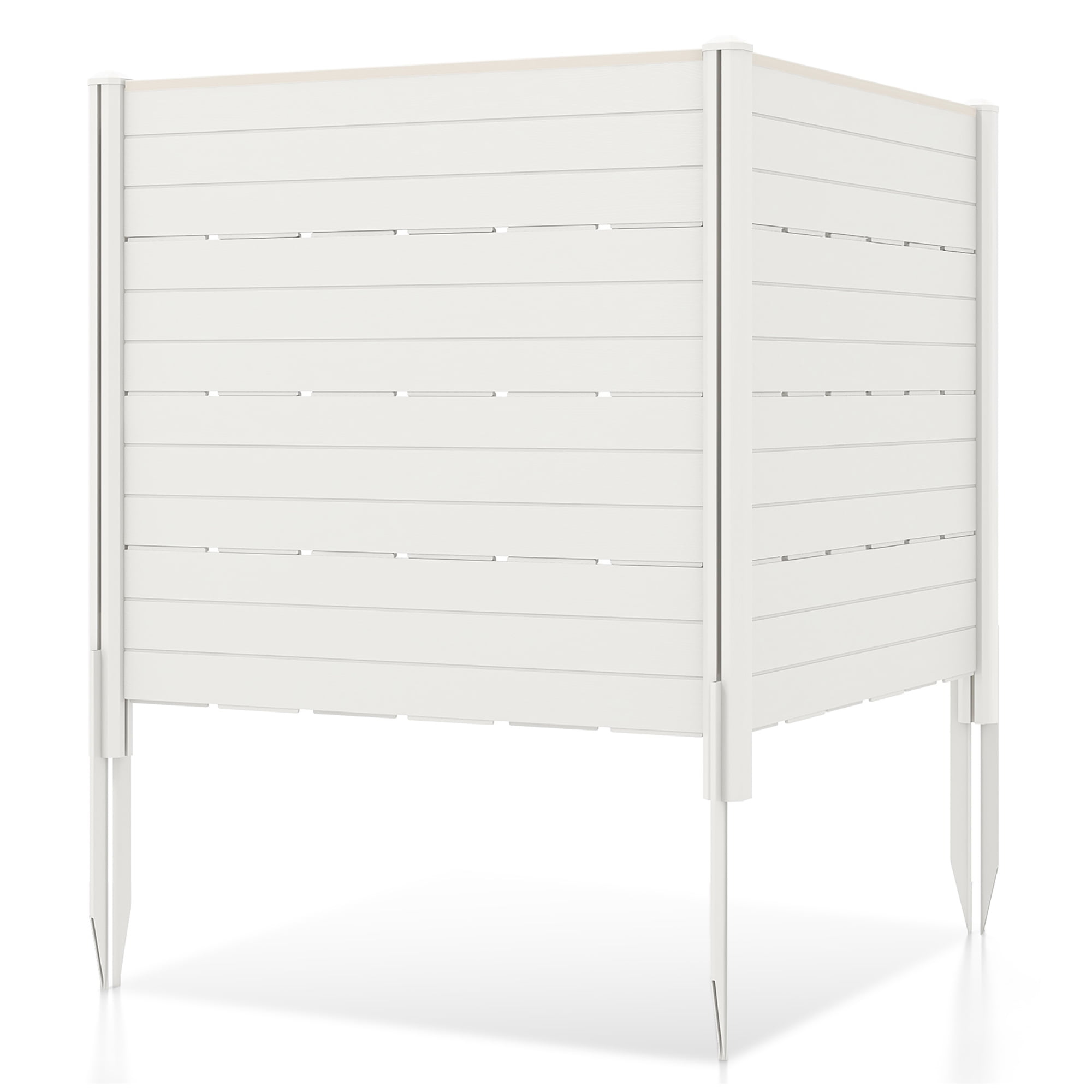 Gymax Privacy Fence Screen 48'' L x 46'' H Air Conditioner Fence w/ 5 ...