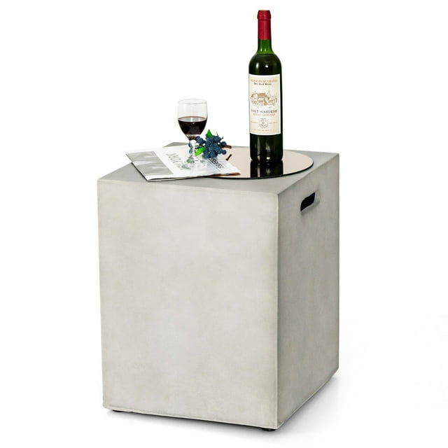 Gymax Dual Function Propane Tank Cover Hideaway Table for Standard 20 ...