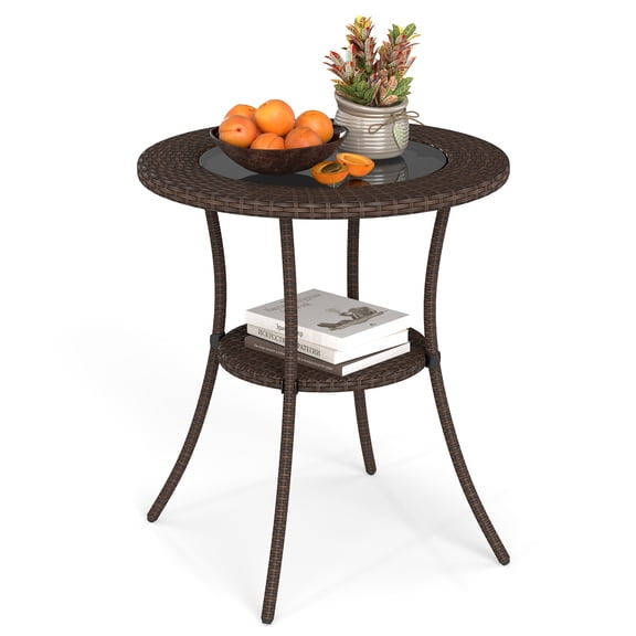 Shop Rattan Tables with Glass Tops for Outdoor and Patio Spaces