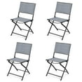 Gymax Set of 4 Patio Folding Rattan Dining Chairs Camping Portable ...