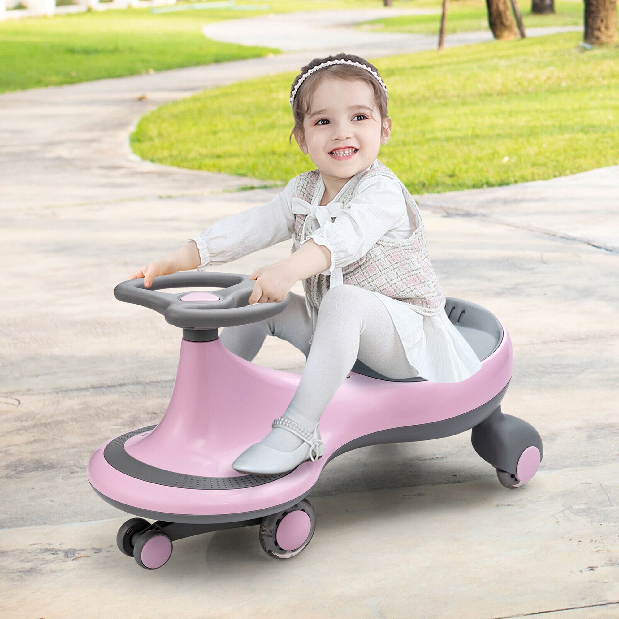 Free Shipping! Gymax Toddlers & Kids Active Wiggle Car Ride-on Toy with ...