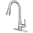 Gymax Gooseneck Touch Kitchen Faucet, 360° Swivel, Single Handle Sensor ...