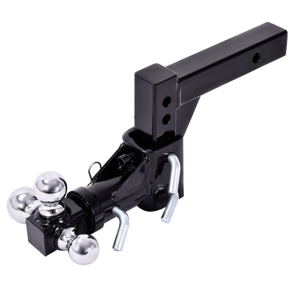 Gymax 3-Ball Swivel Adjustable Drop Turn Trailer Tow Hitch Mount for 2 ...