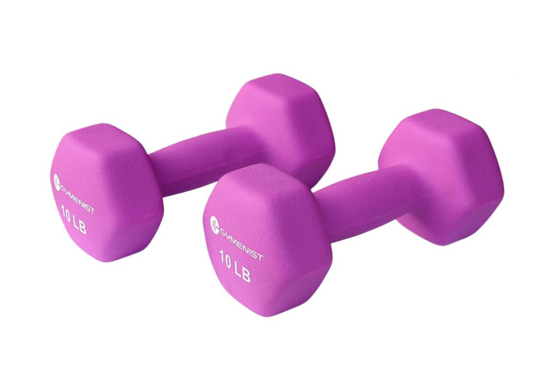 Free Shipping! Gymenist Non-Slip Grip Neoprene Dumbbell Set, Light ...