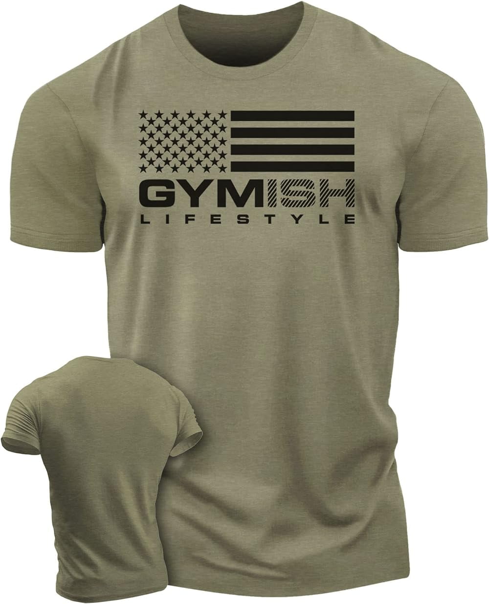 Gymish American Flag Workout Shirt for Men – Funny Lifting T-Shirt ...