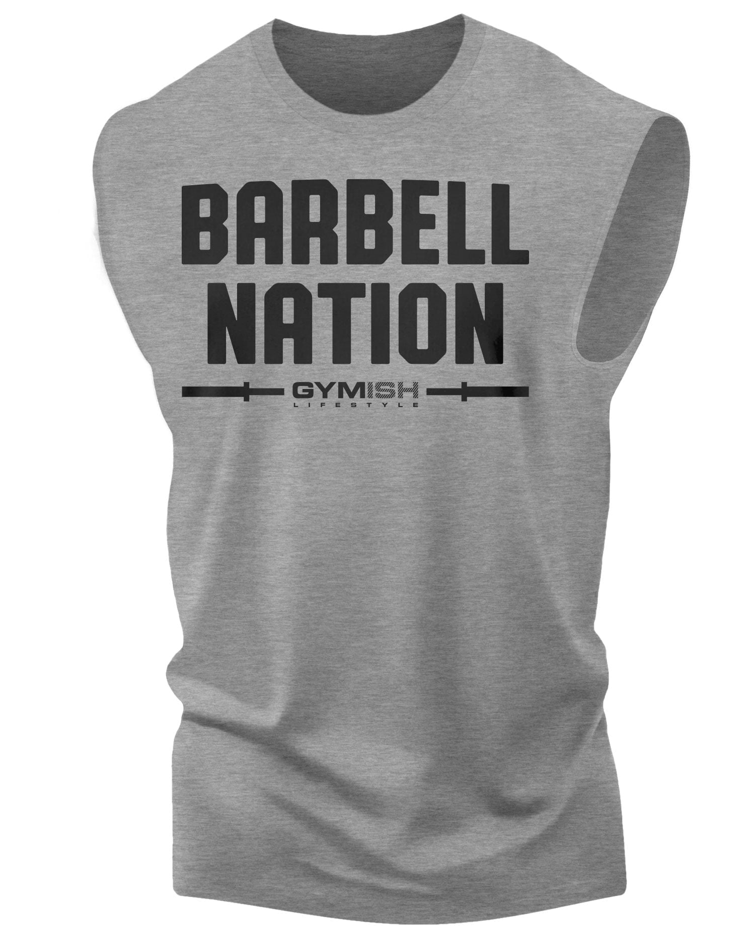 Gymish Barbell Nation WorkoutTank Top for Men – Funny Gym Shirt, Men’s Athletic Tee, Lifting T ...