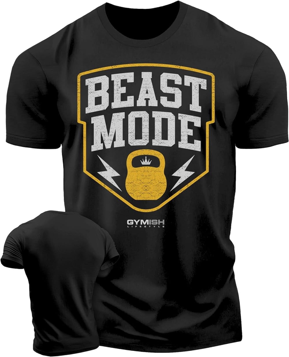 Gymish Beast Mode Gym Workout Shirt for Men, Gym Lifting T-Shirt ...