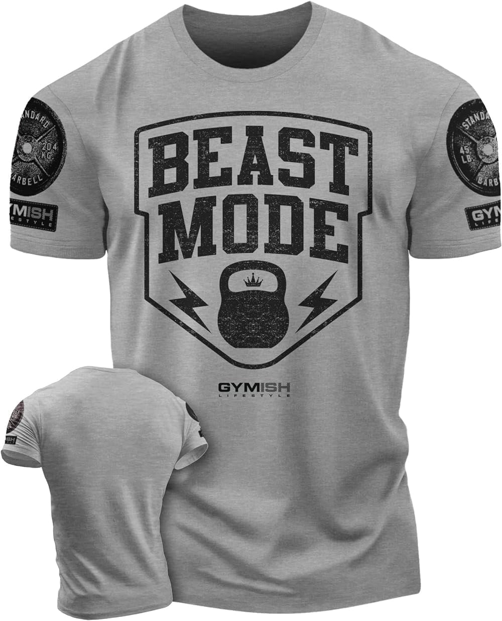 Gymish Beast Mode Workout Shirt for Men – Gym Lifting T-Shirt, Mens Gym ...