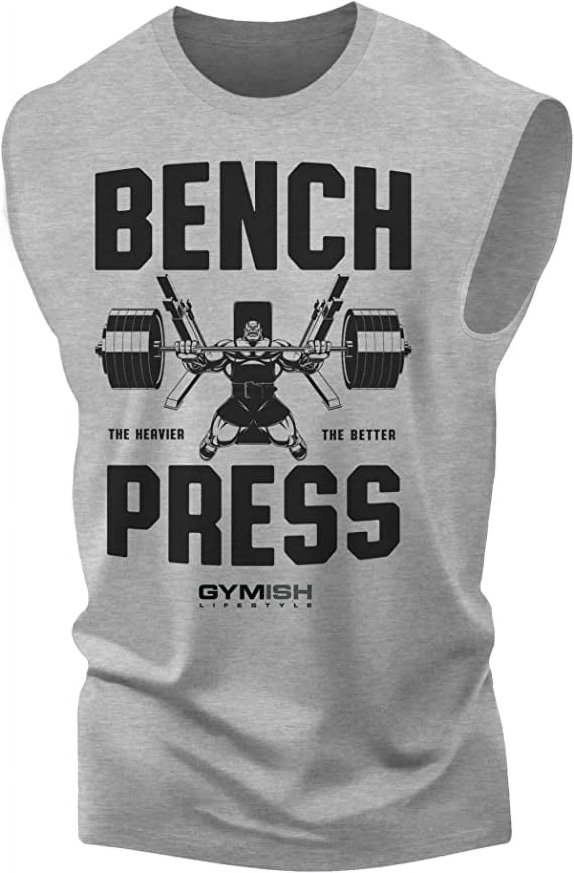 Gymish Bench Press Workout Muscle Tank Top for Men – Funny Gym Shirt ...