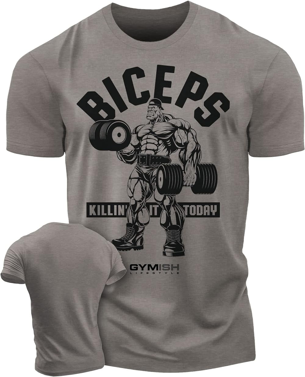 Gymish Biceps Killin It Workout T-Shirt, Funny Gym Shirts, Lifting T-Shirt, Deadlift - Walmart.com