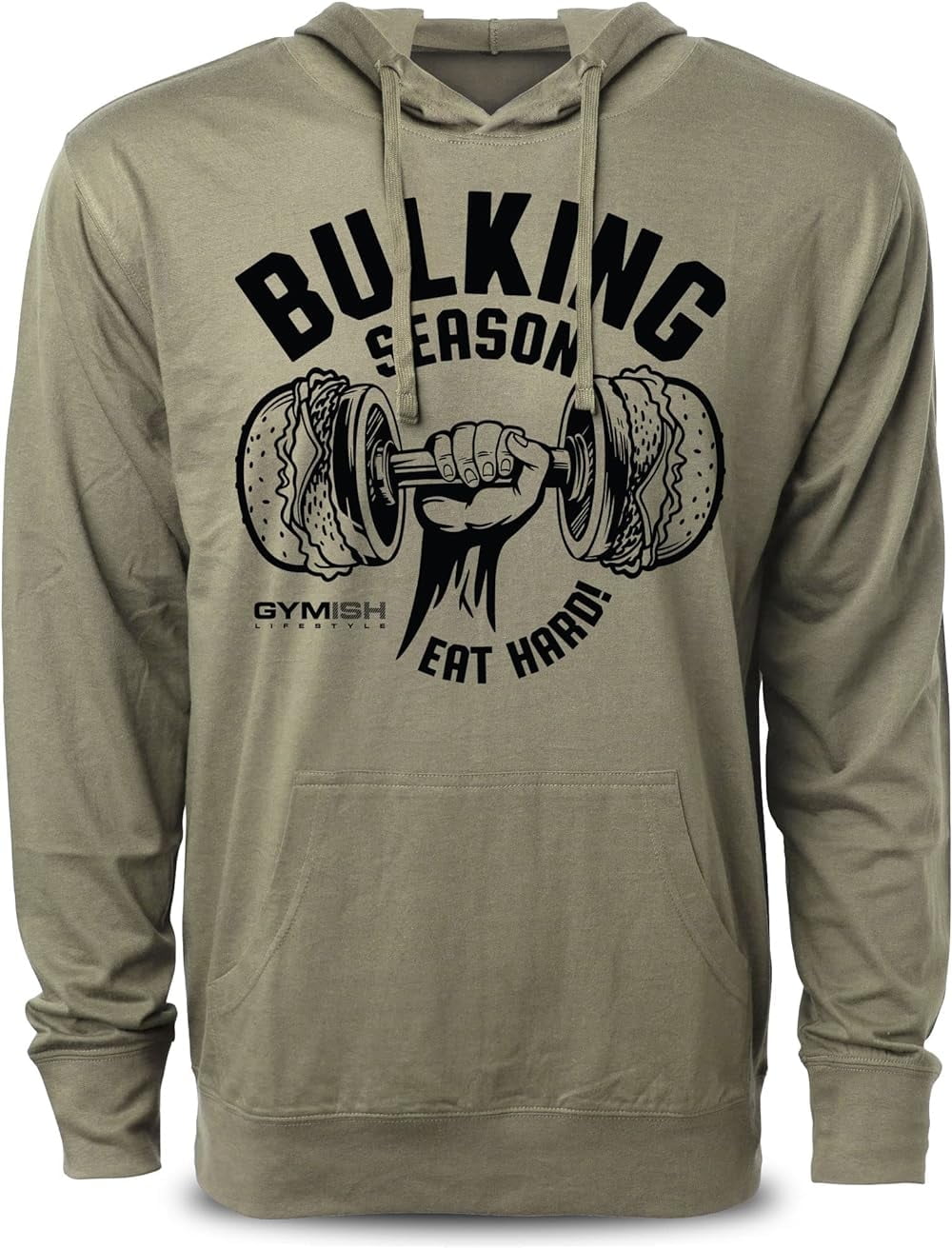 Gymish Bulking Season V2 Gym Hoodie – Motivational Workout T-Shirt for Men, Funny Lifting Tee ...