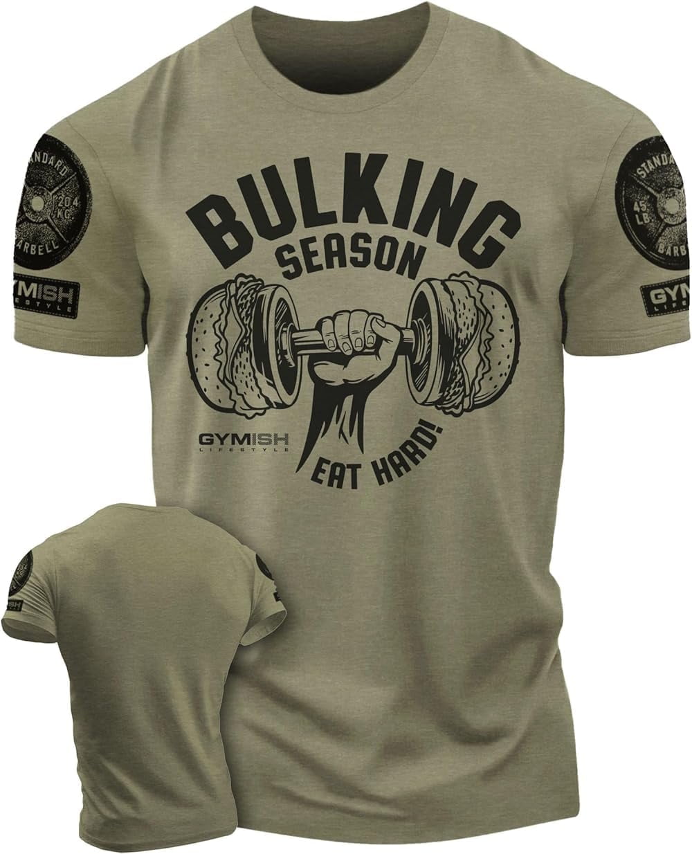 Gymish Bulking Season V2 Gym Shirt – Motivational Workout T-Shirt for Men, Funny Lifting Tee ...