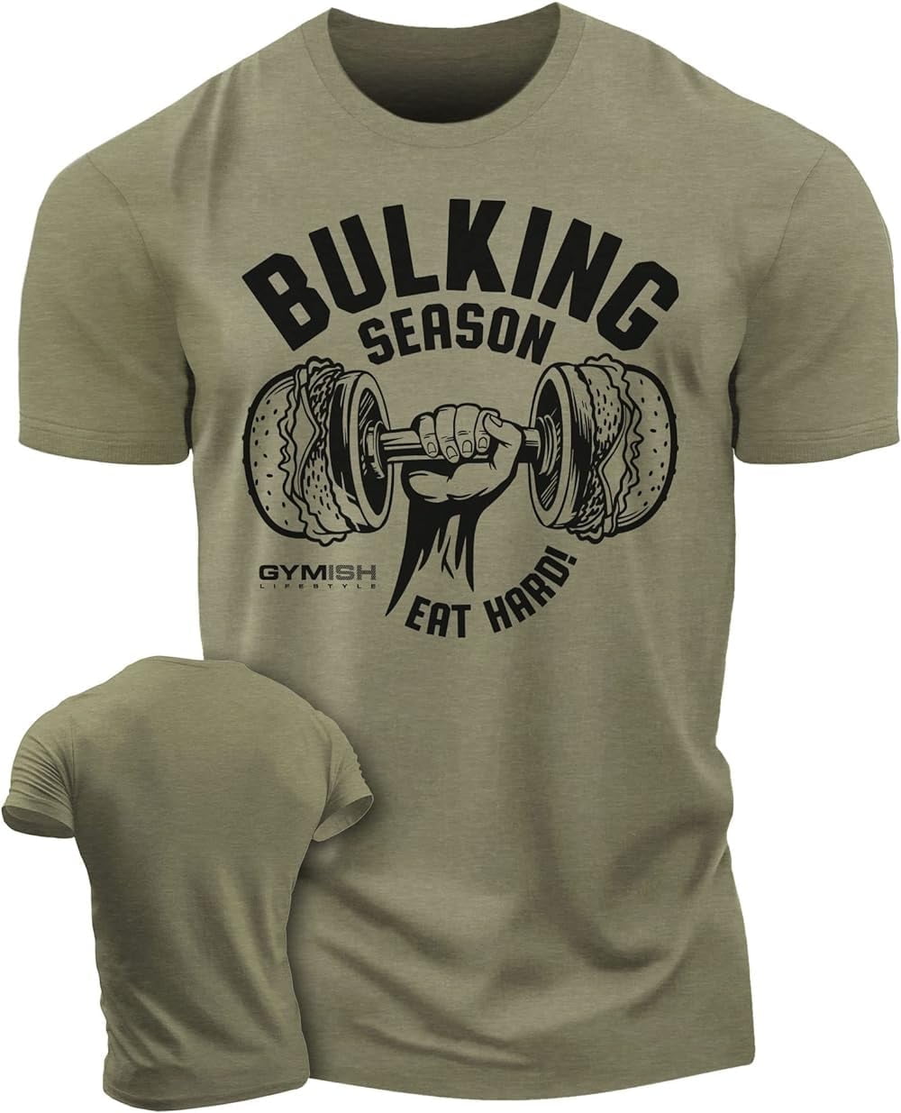 Gymish Bulking Season V2 Gym Shirt – Motivational Workout T-Shirt for Men, Funny Lifting Tee ...