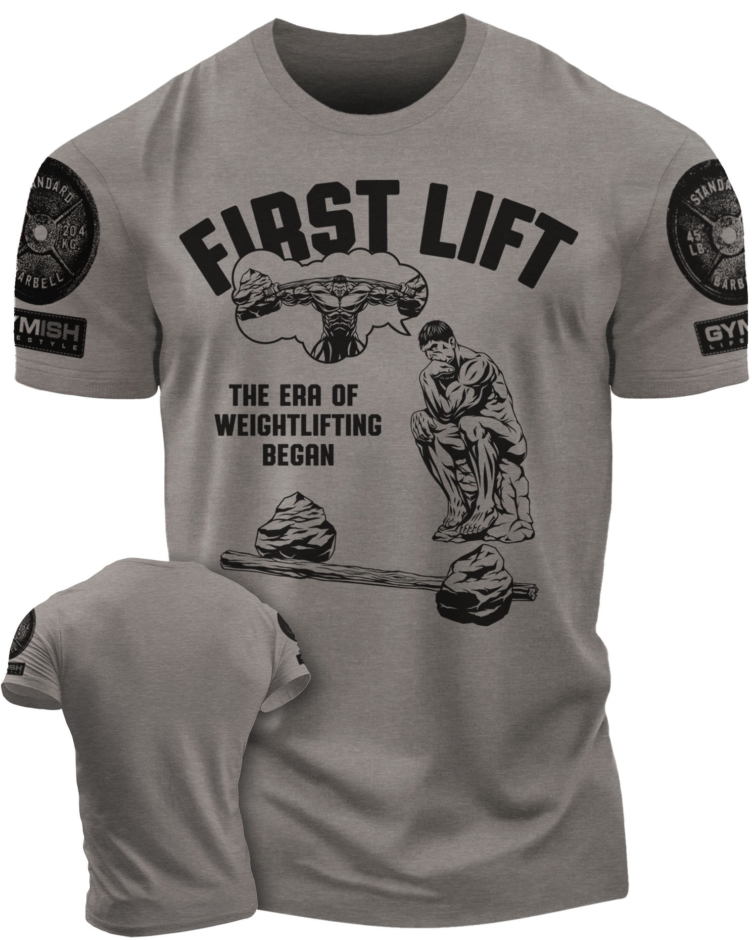 Gymish First First Lift Workout T-Shirt, Funny Gym Shirts, Lifting T-Shirt, Deadlift - Walmart.com