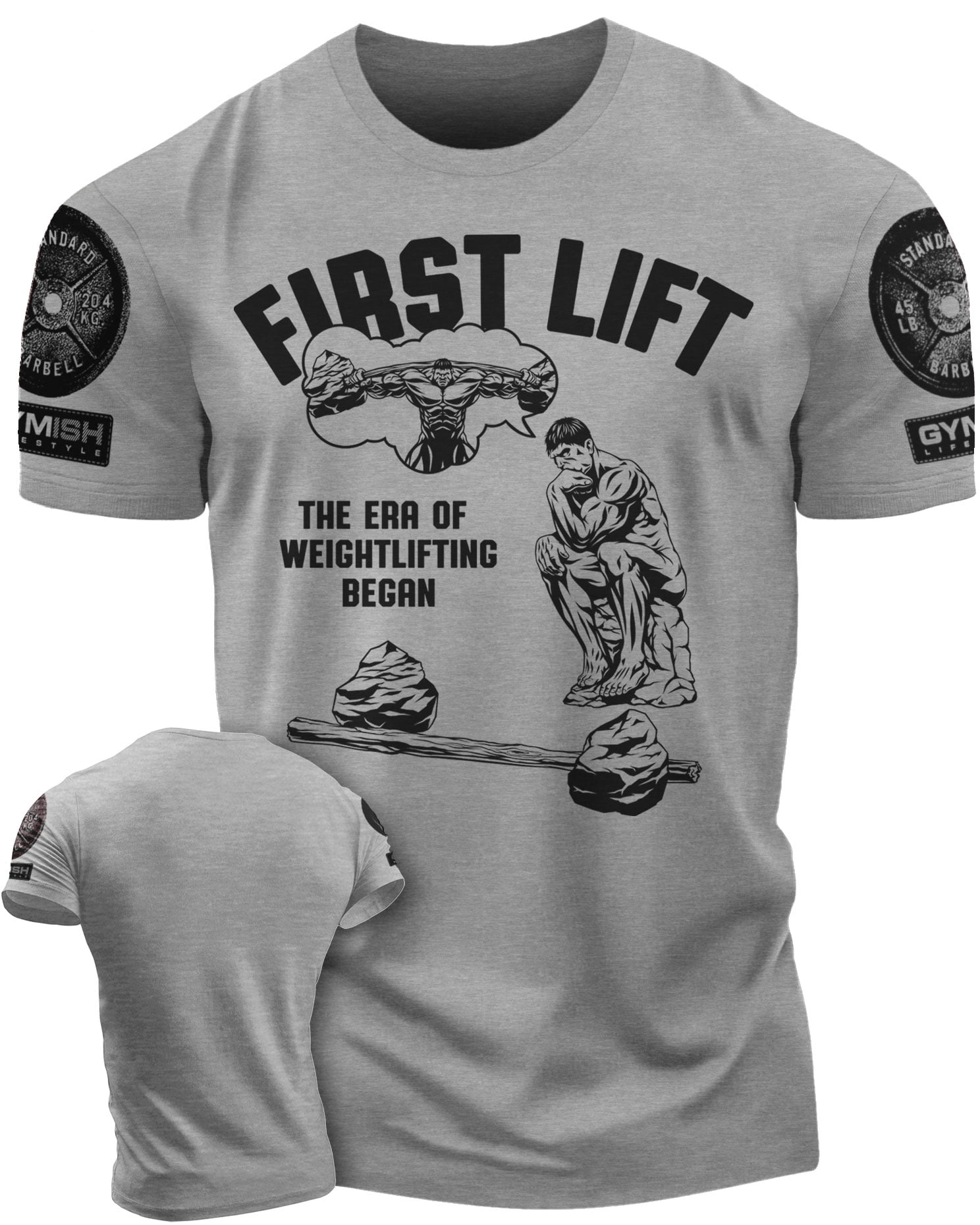 Gymish First First Lift Workout T-Shirt, Funny Gym Shirts, Lifting T-Shirt, Deadlift - Walmart.com