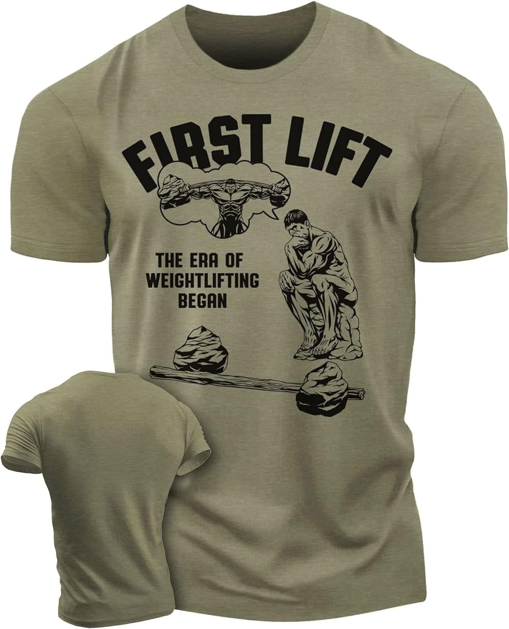 Gymish First Lift Workout T-Shirt - Funny Gym Shirt, Men's Lifting Tee, Workout T-Shirt for Men ...