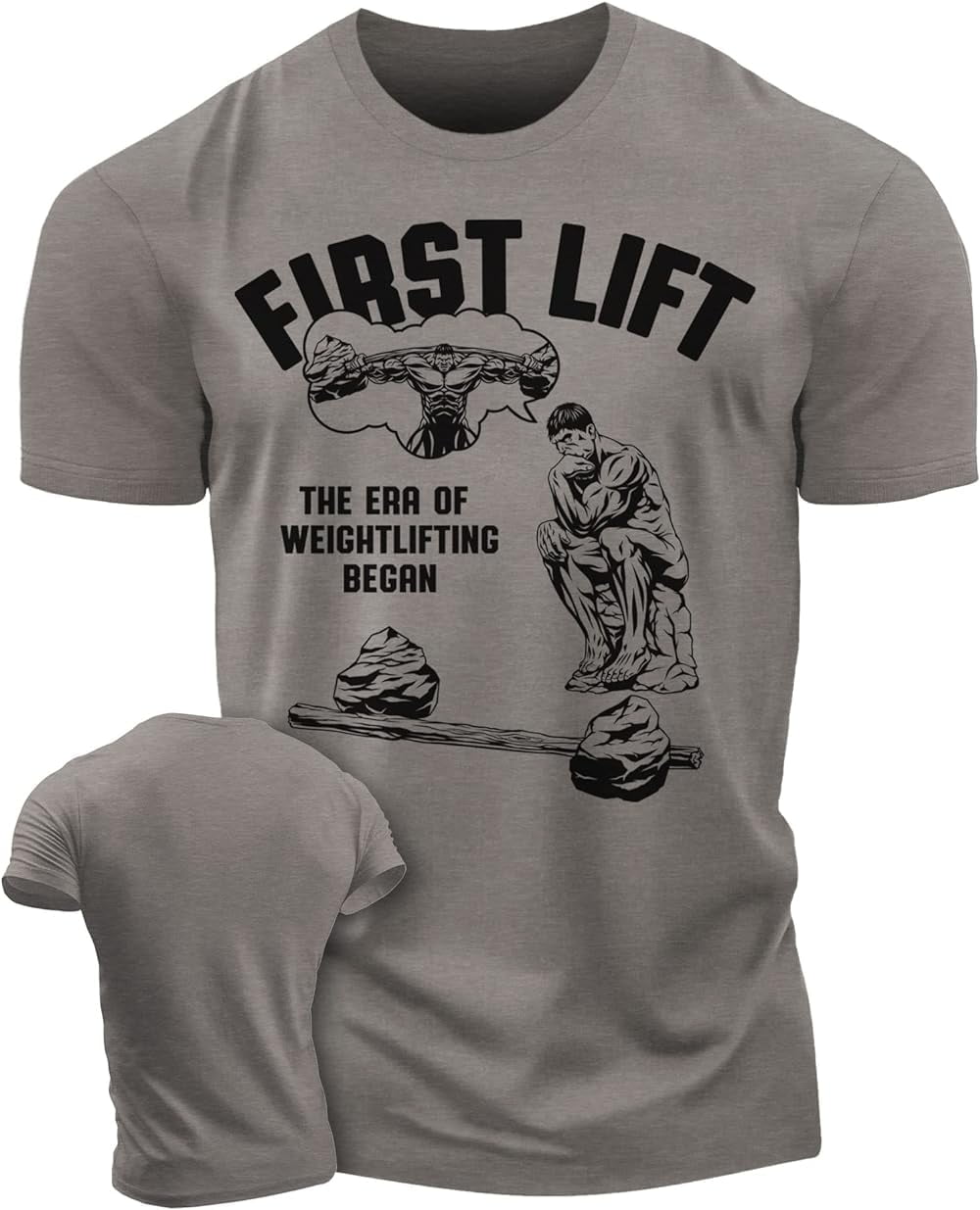 Gymish First Lift Workout T-Shirt - Funny Gym Shirt, Men's Lifting Tee ...