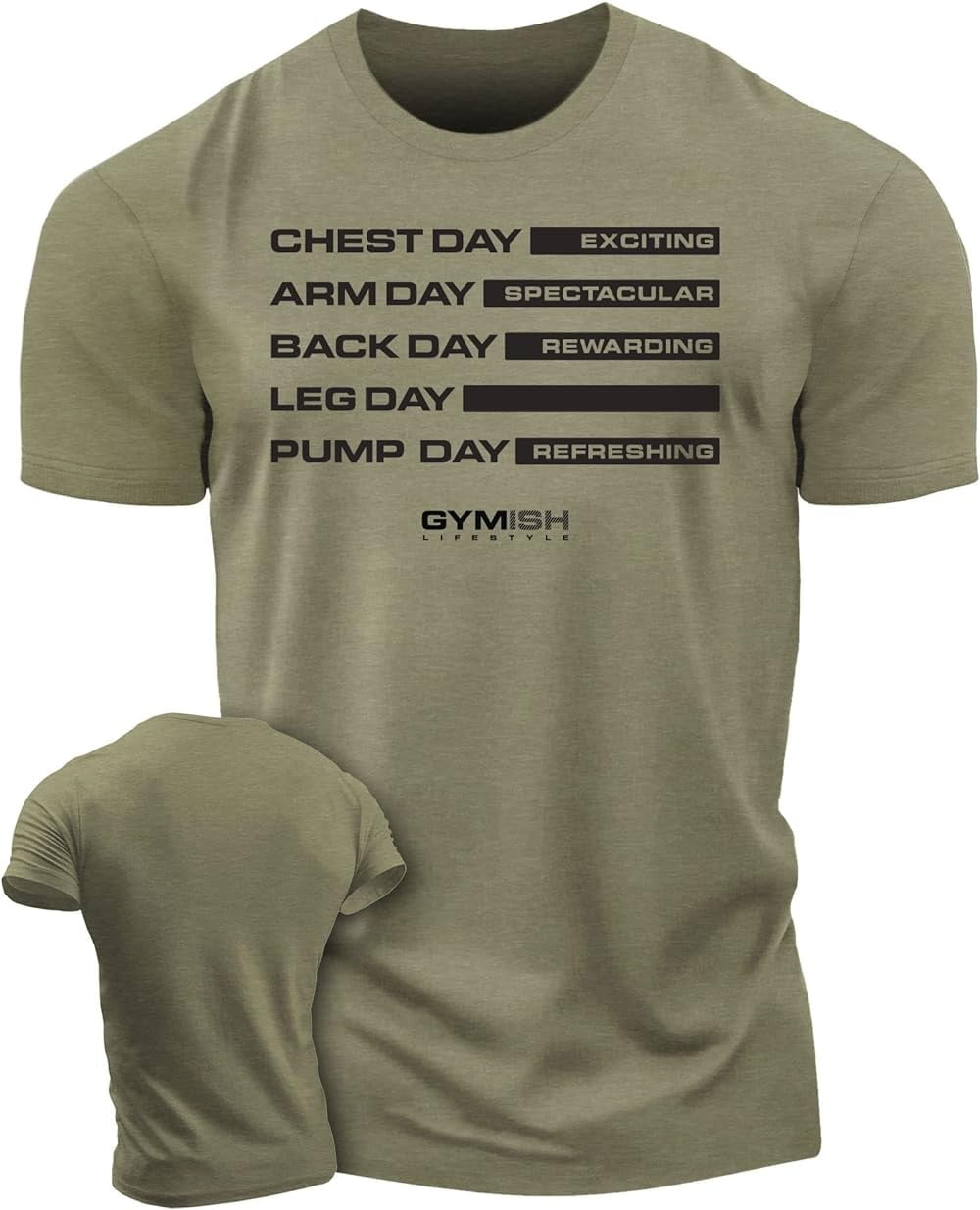 Gymish GYM DAYS LEG DAY Workout T-Shirt for Men – Funny Gym Shirt, Men's Gym T-Shirt, Lifting ...