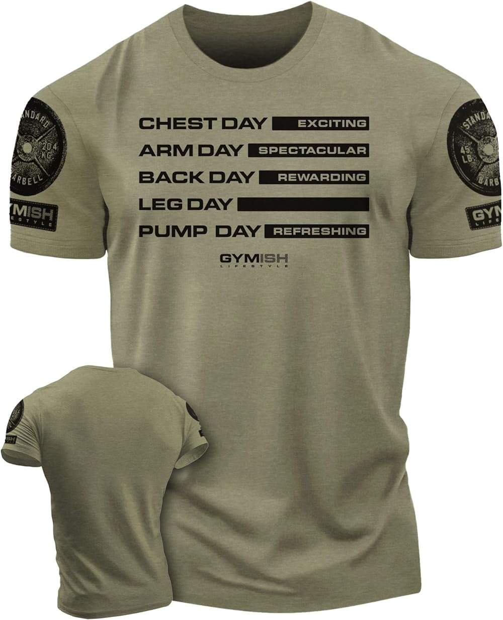 Gymish GYM DAYS LEG DAY Workout T-Shirt, Funny Gym Shirts, Lifting T ...