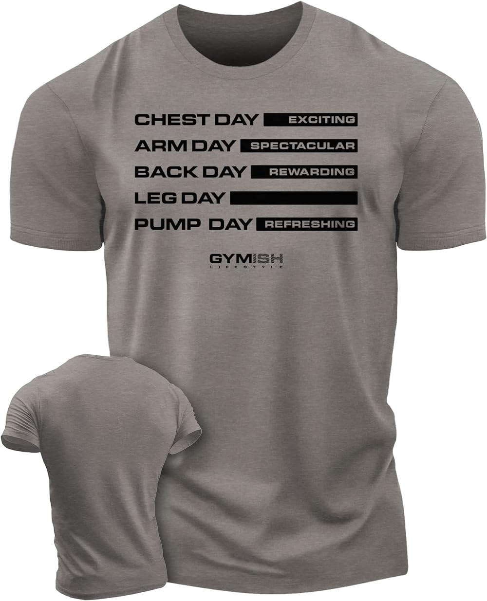 Gymish GYM DAYS LEG DAY Workout T-Shirt, Funny Gym Shirts, Lifting T ...