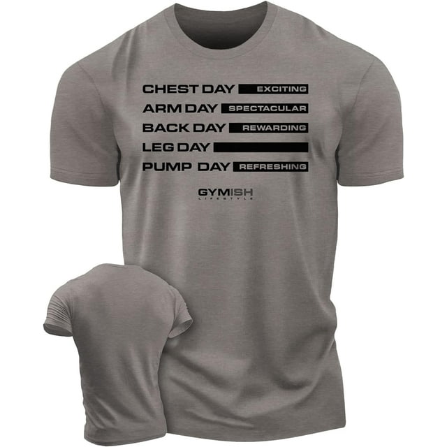 Gymish GYM DAYS LEG DAY Workout T-Shirt, Funny Gym Shirts, Lifting T ...