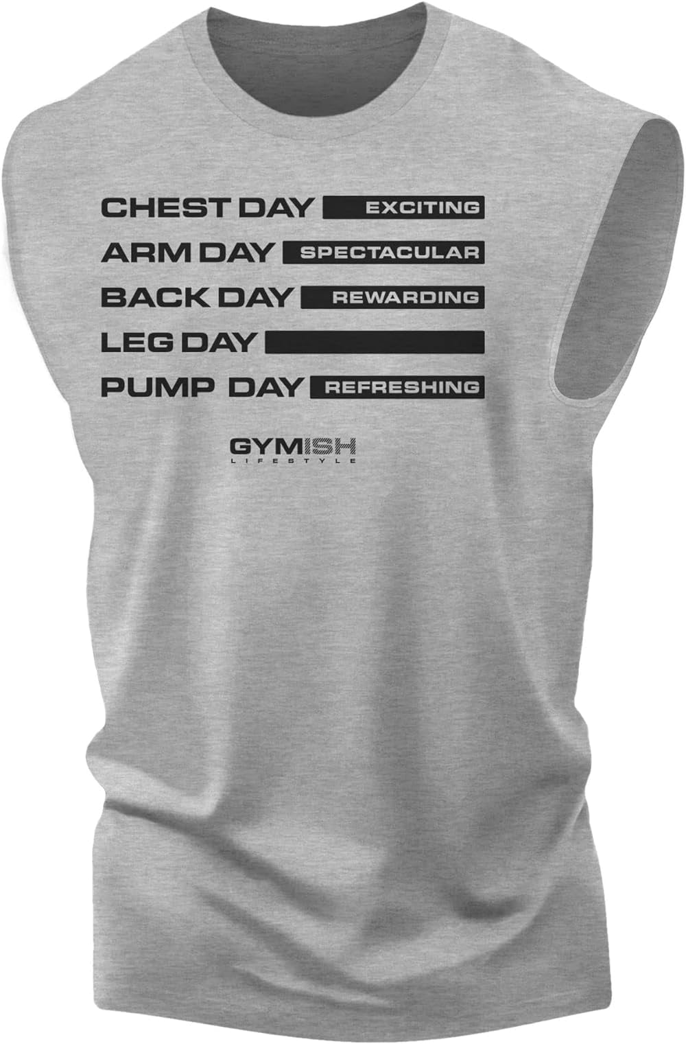 Gymish GYM DAYS LEG DAY Workout Tank Top for Men – Funny Gym Shirt, Men's Gym T-Shirt, Lifting ...
