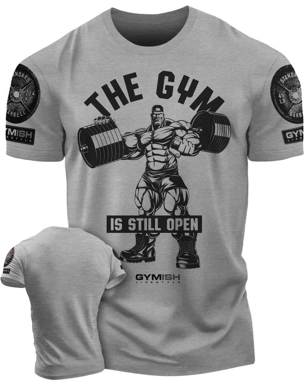 Gymish Gym Still Open Workout Shirt for Men – Motivational Gym T-Shirt, Funny Lifting Tee, Men's ...