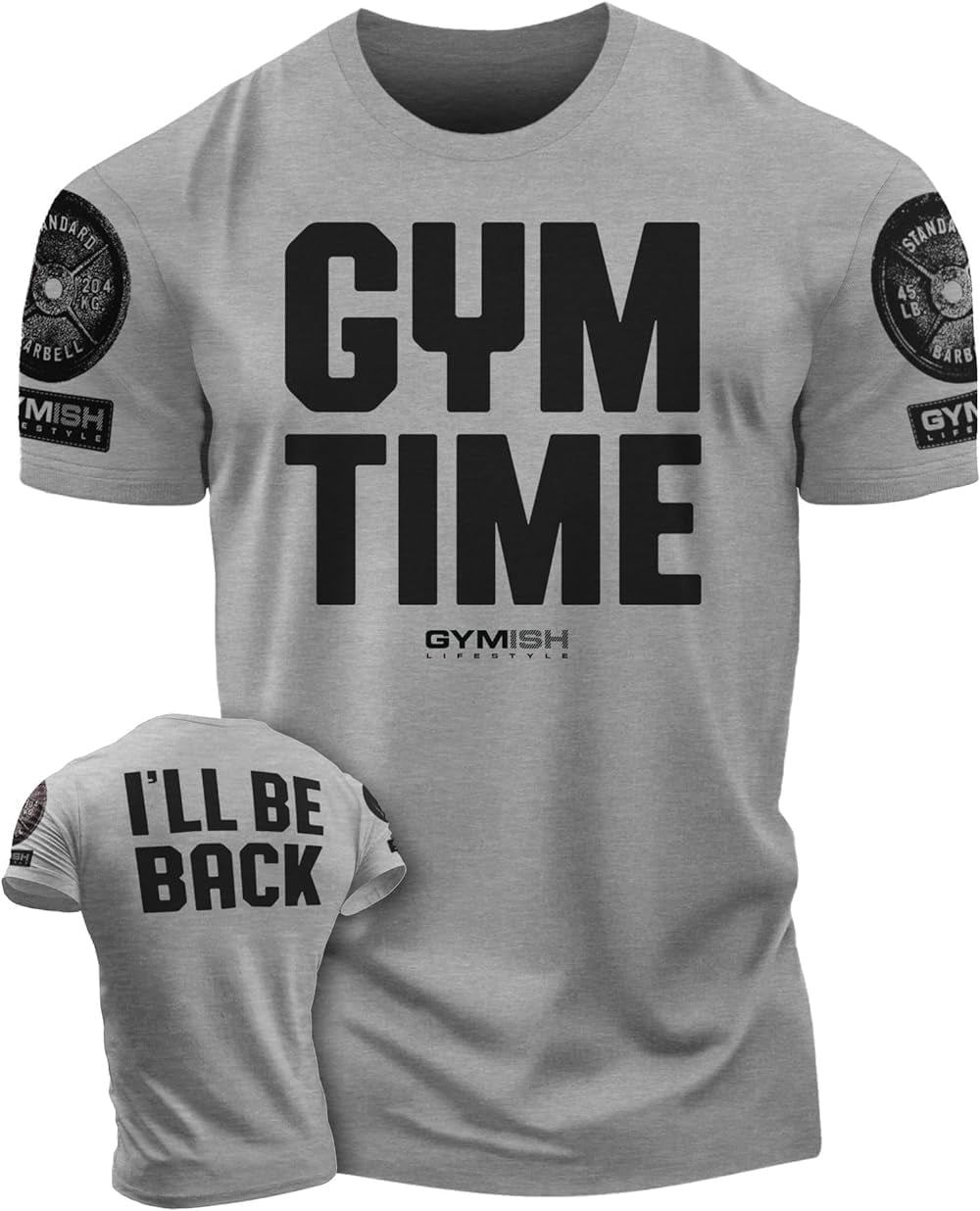 Gymish Gym Time Motivational Gym Shirt for Men – Workout Lifting T-Shirt, Funny Fitness Tee, Men ...