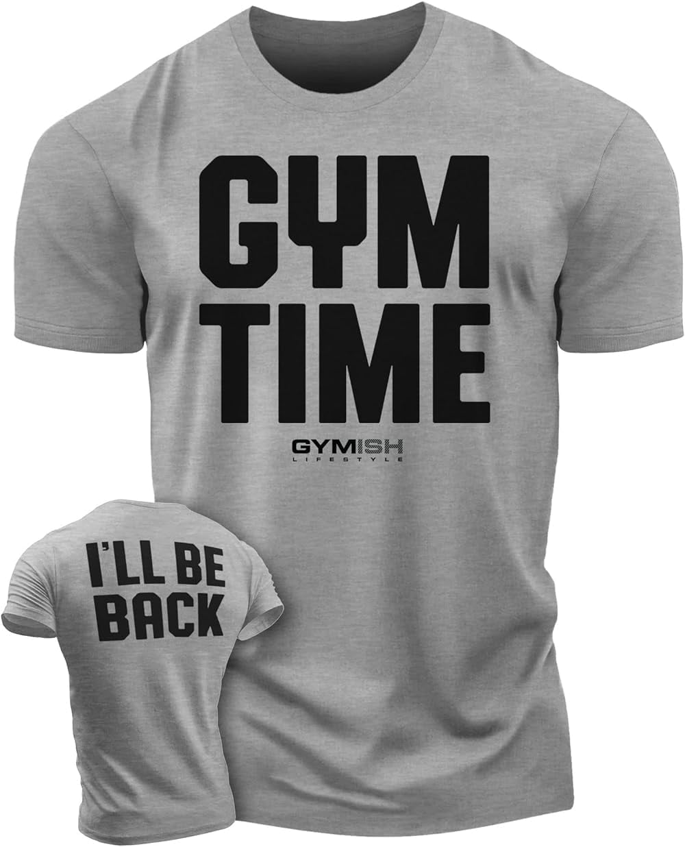 Gymish Gym Time Motivational Gym Shirt for Men – Workout Lifting T-Shirt, Funny Fitness Tee, Men ...