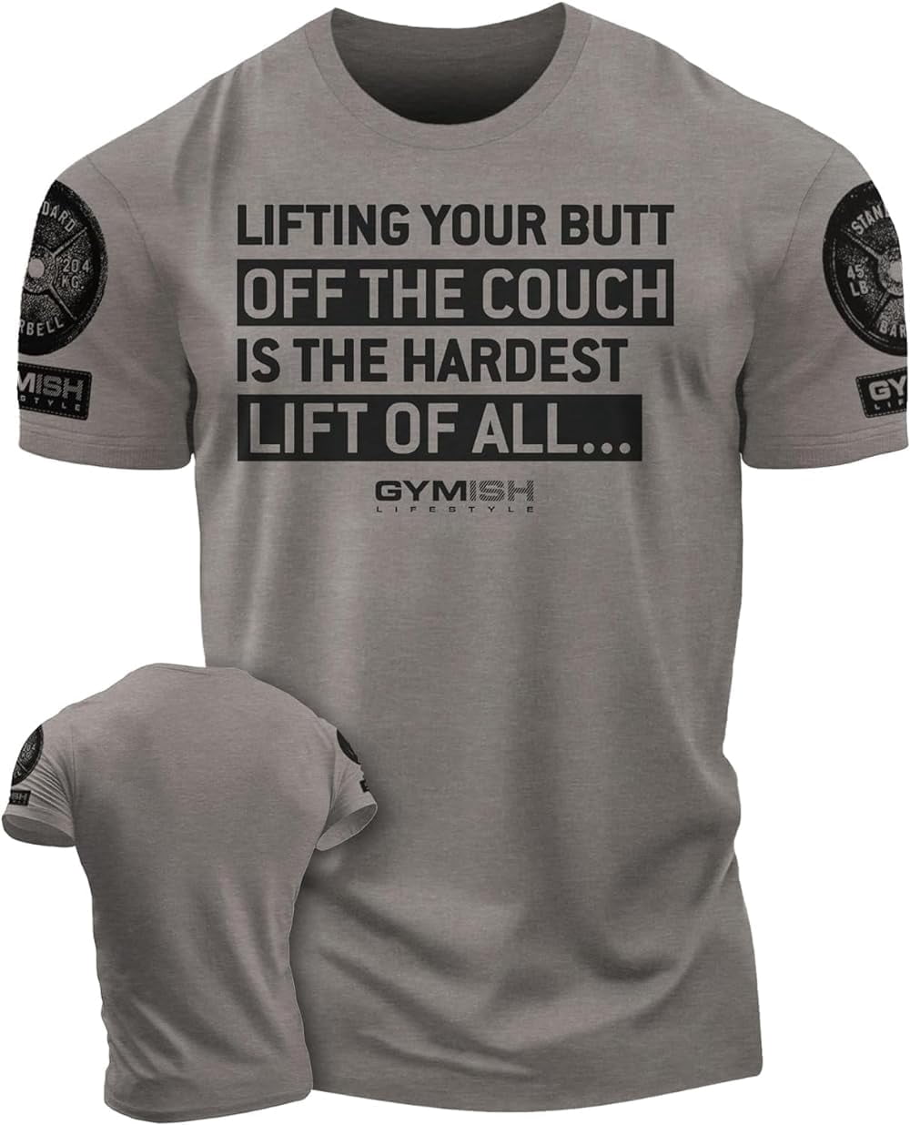 Gymish Hardest Lifting Saying Shirts for Men – Funny Weightlifting Gym ...