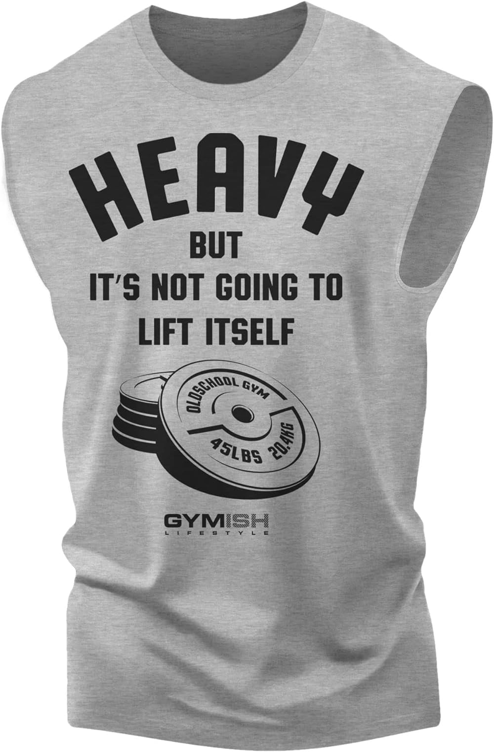 Gymish Heavy Lift Muscle Tank Top, Sleeveless Workout Shirt, Lifting ...