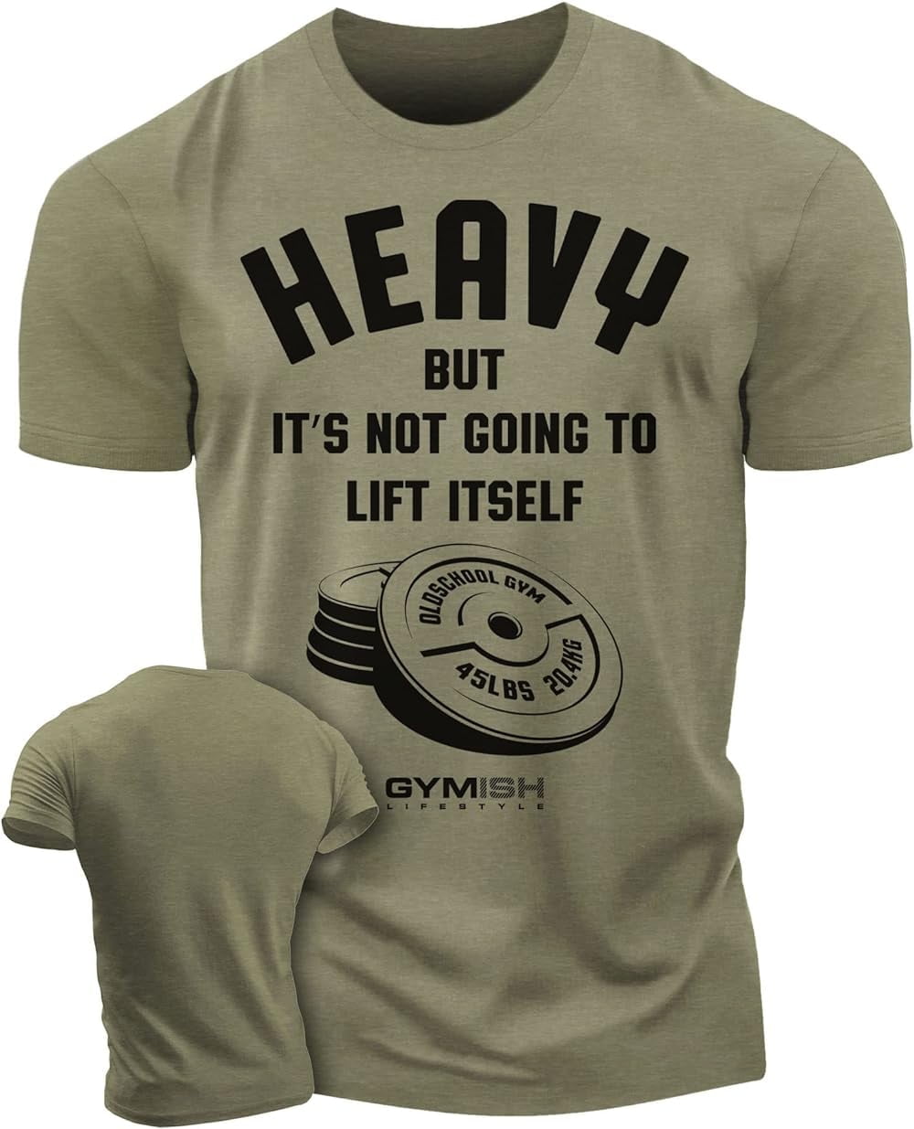 Gymish Heavy Lift Workout T-Shirt - Funny Gym Shirt, Men's Lifting Tee, Workout T-Shirt for Men ...