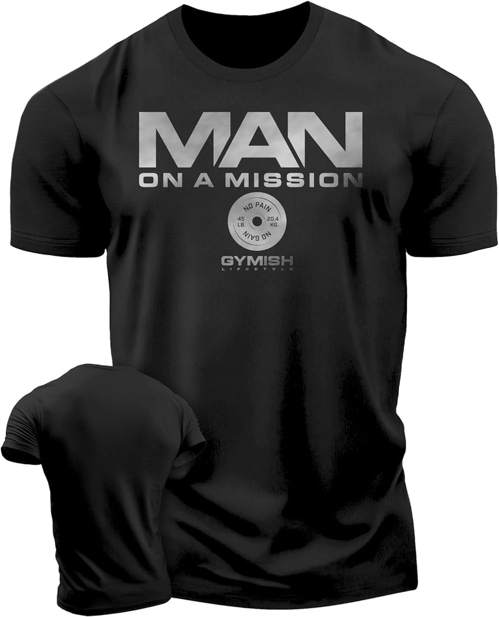 Gymish Man on Mission Workout Shirt for Men – Motivational Gym Tee ...
