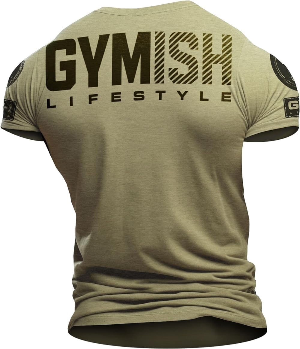 Gymish Motivational Workout Shirt for Men – Gym T-Shirt, Mens Gym Shirt ...