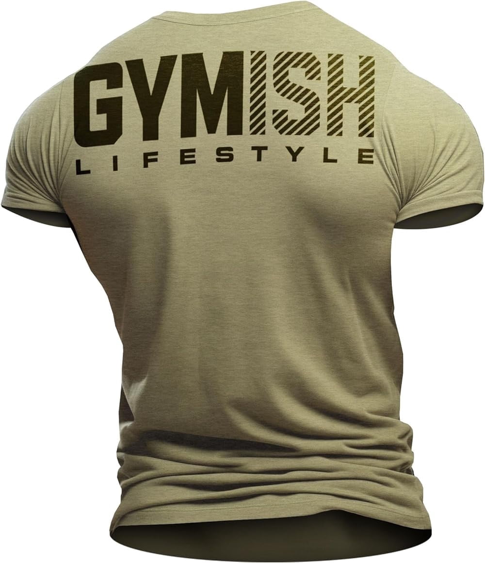 Gymish Motivational Workout Shirt for Men – Gym T-Shirt, Mens Gym Shirt ...
