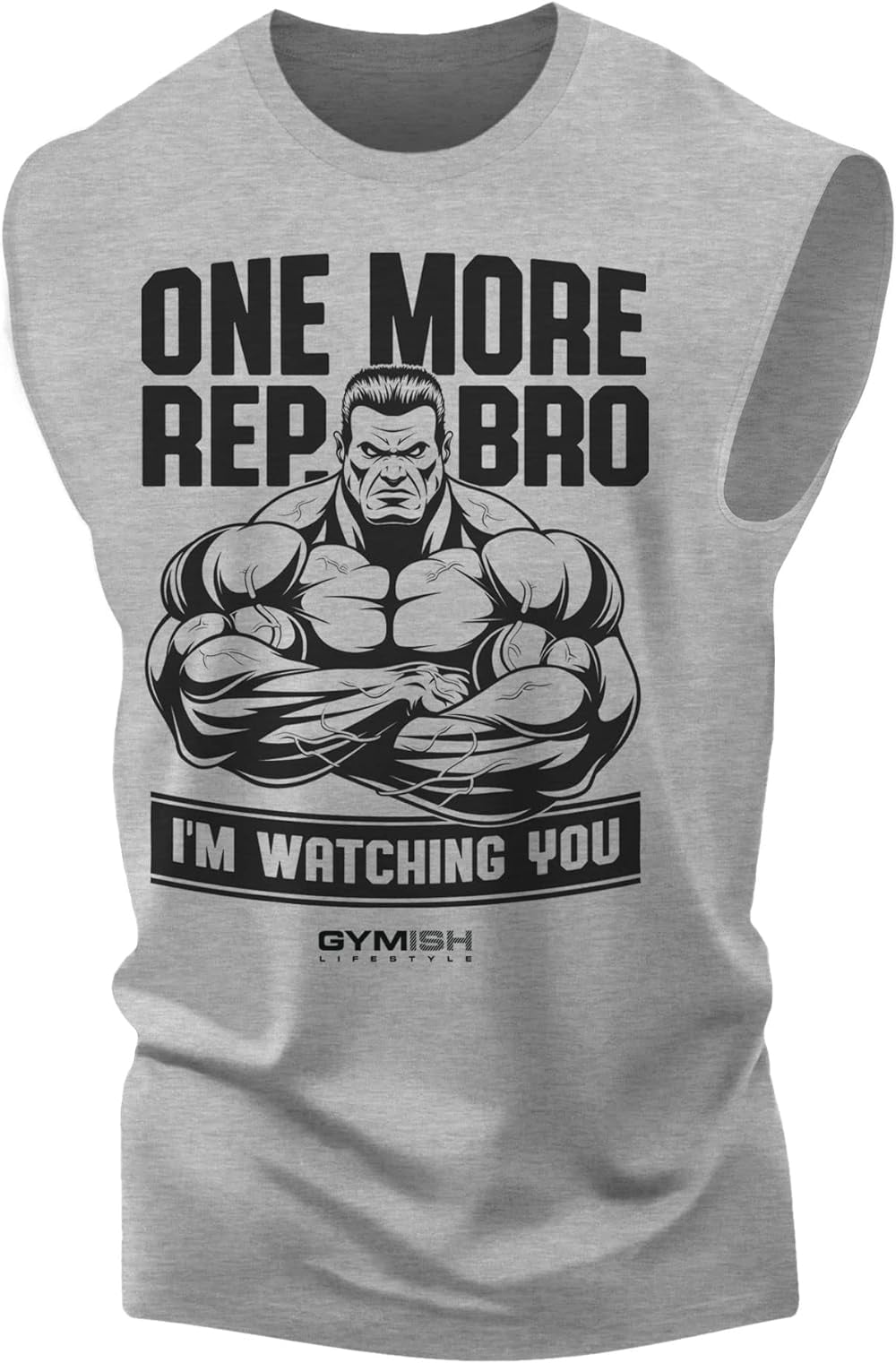 Gymish One More Rep, Bro! Muscle Tank Top, Sleeveless Workout Shirt ...