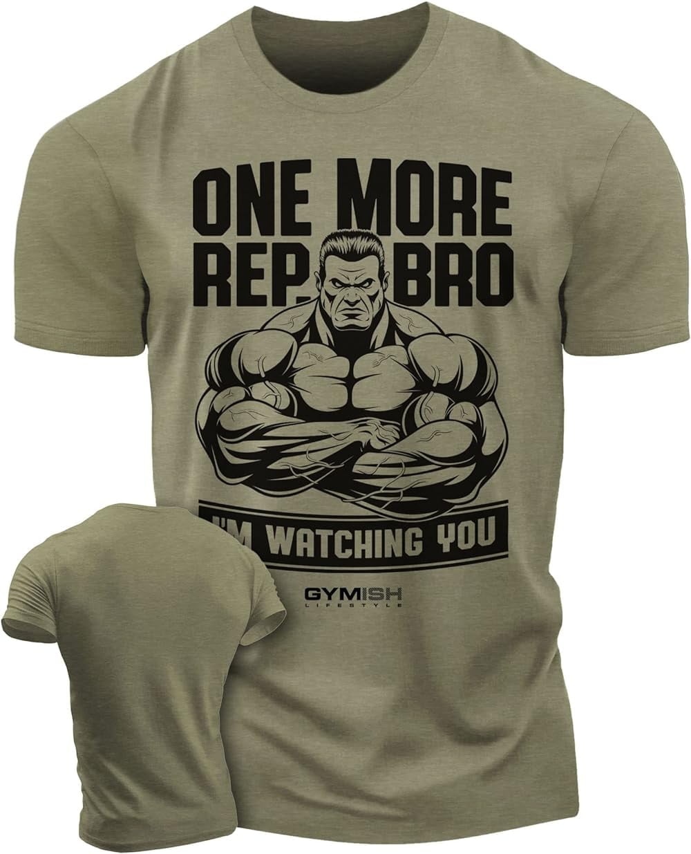 Gymish One More Rep, Bro! Workout T-Shirt, Funny Gym Shirts, Lifting T-Shirt, Deadlift - Walmart.com