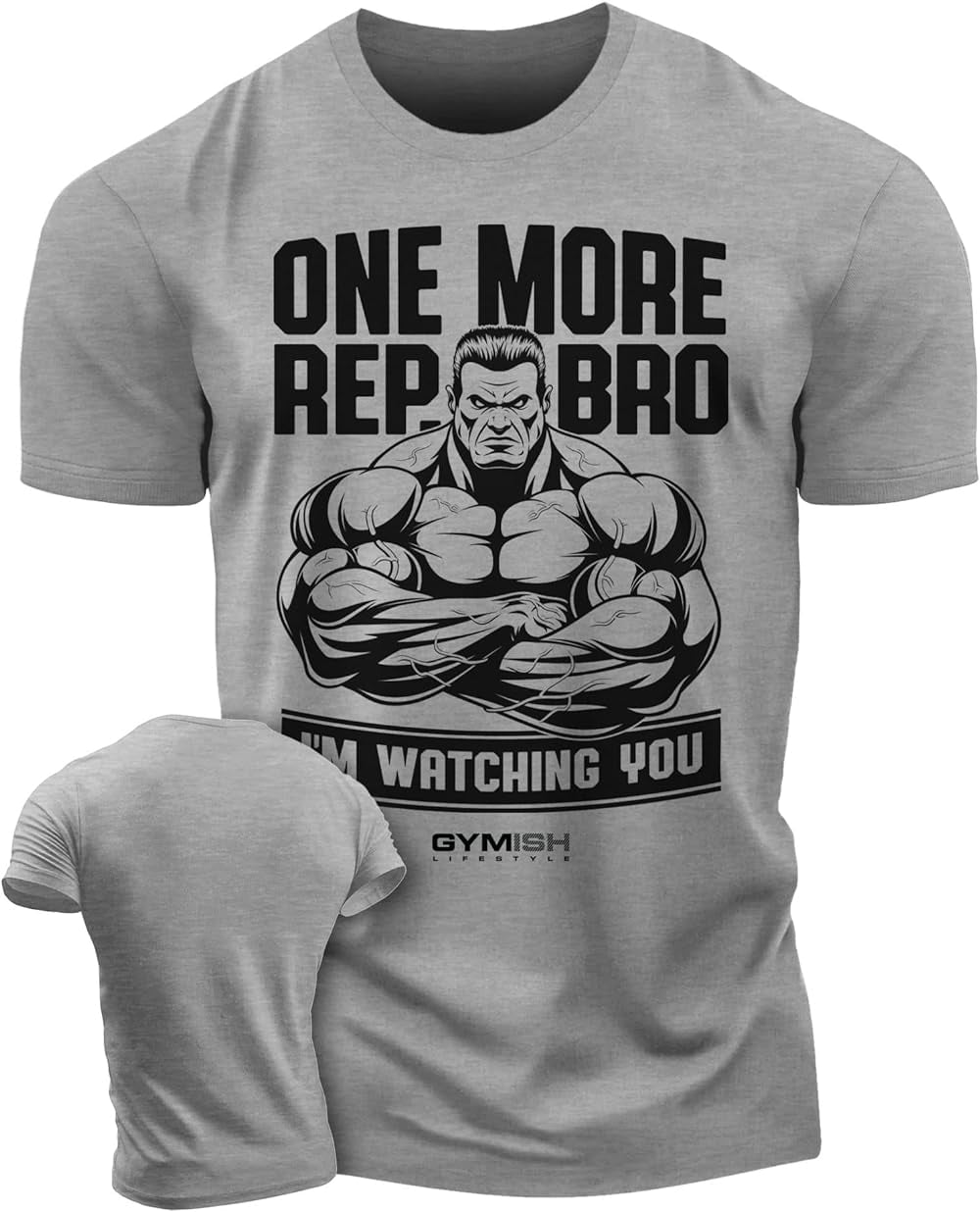 Gymish One More Rep, Bro! Workout T-Shirt, Funny Gym Shirts, Lifting T ...