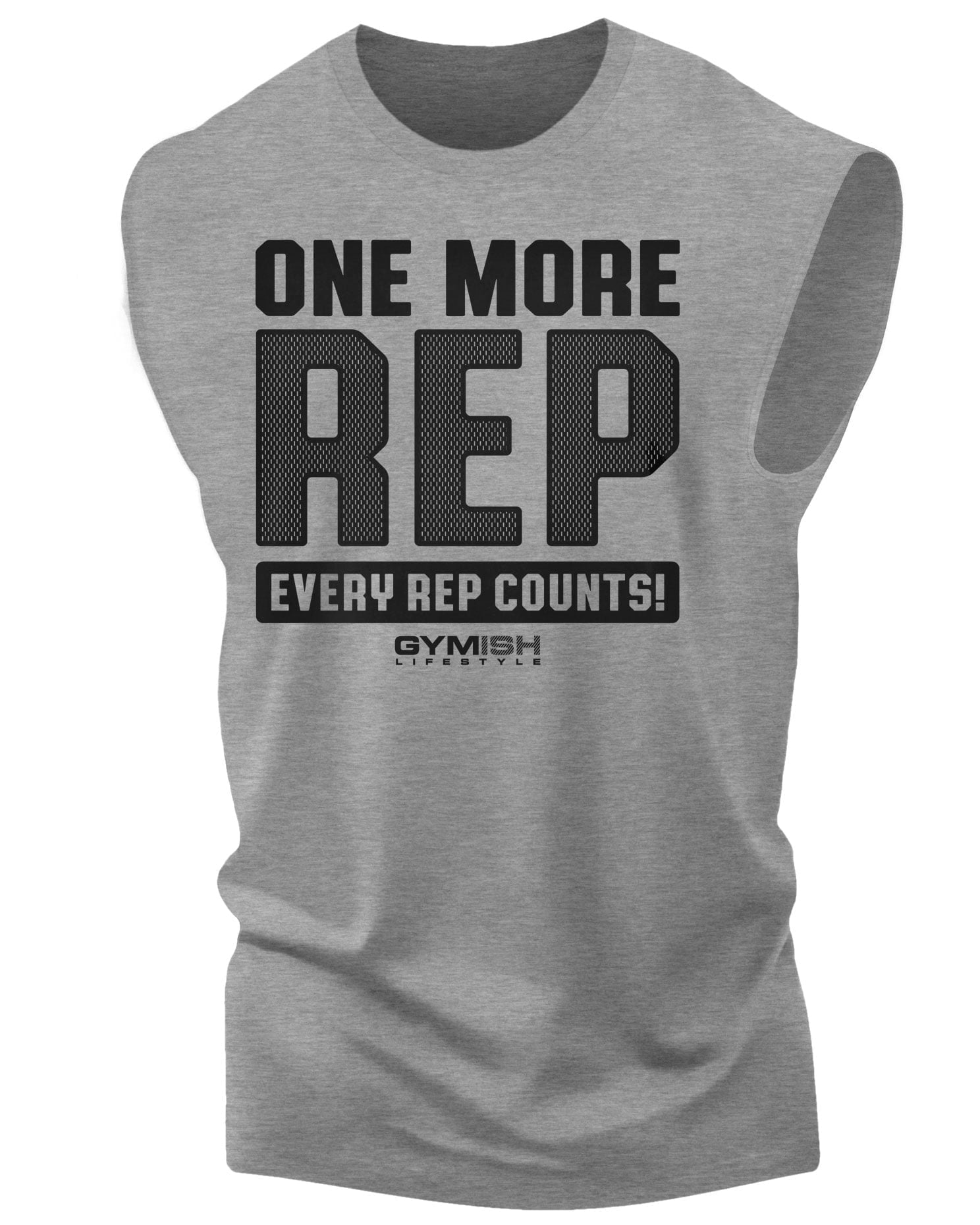 Gymish One More Rep Workout Tank Top for Men – Funny Gym Shirt, Men's ...