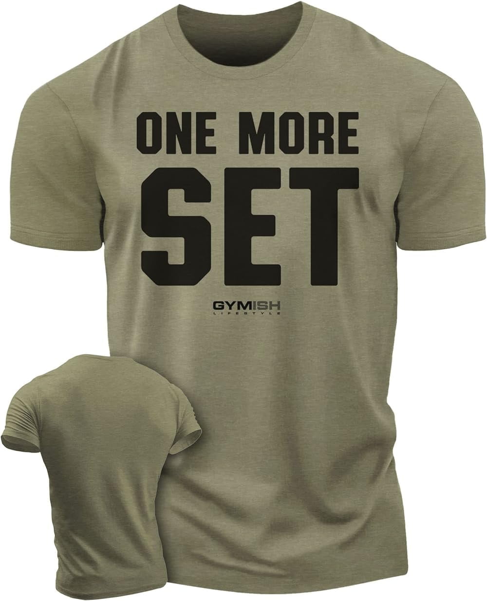 Gymish One More Set Workout T-Shirt – Motivational Lifting Shirt for ...