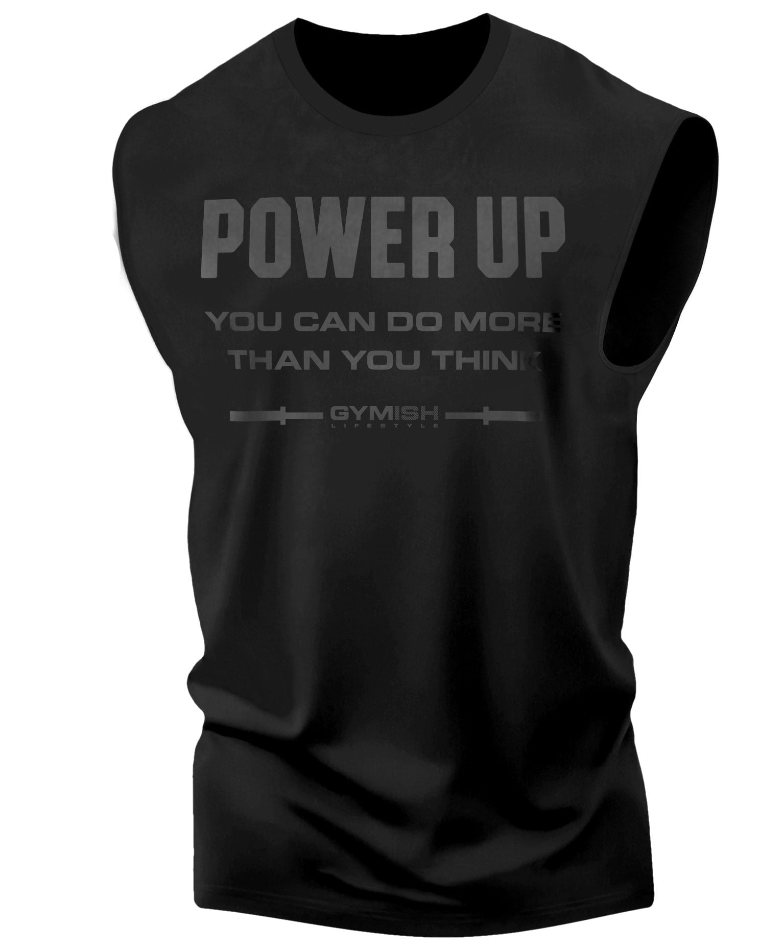 Gymish Power Up Workout Tank Top for Men – Funny Gym Shirt, Motivational Fitness Tee, Mens ...