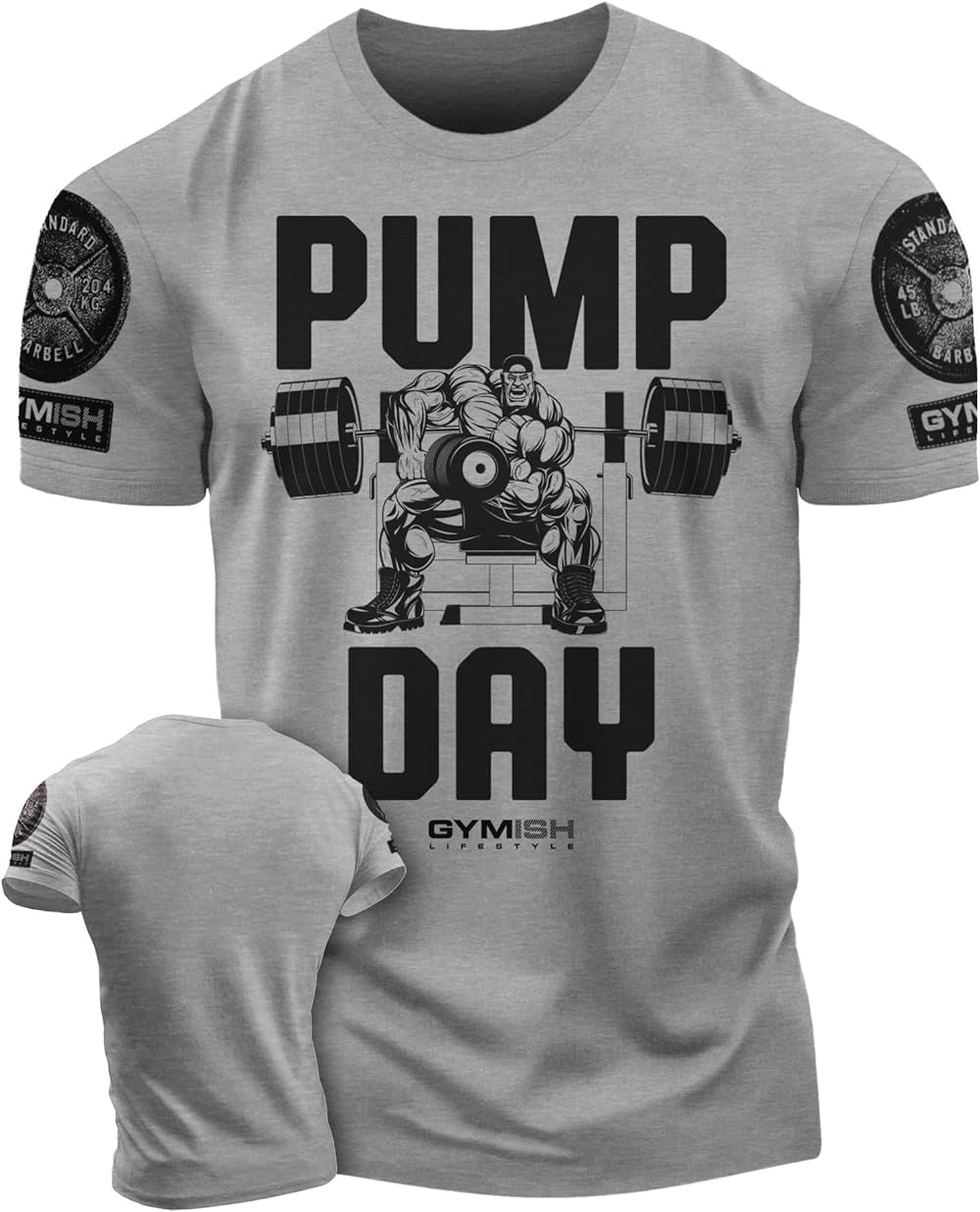 Gymish Pump Day Gym Workout T-Shirt for Men, Deadlift Lifting Funny Men's Gym Shirts - Walmart.com